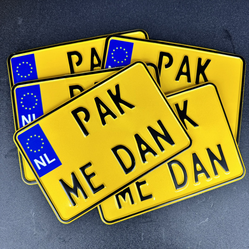 PAK ME DAN Kentekenplaat motor
