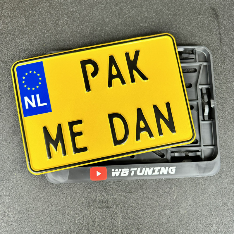 PAK ME DAN Kentekenplaat motor