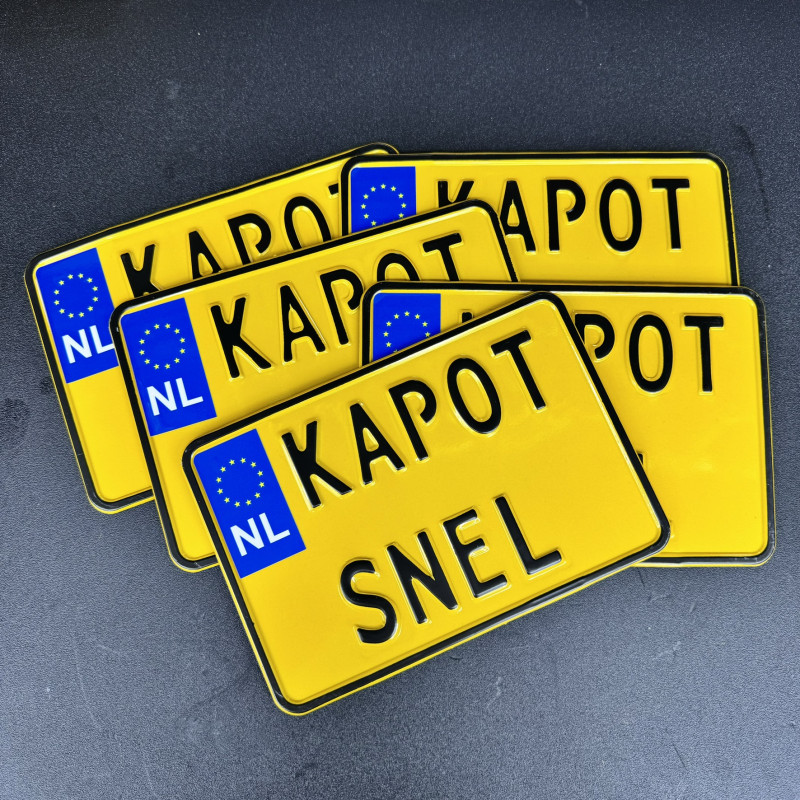 KAPOT SNEL Kentekenplaat motor